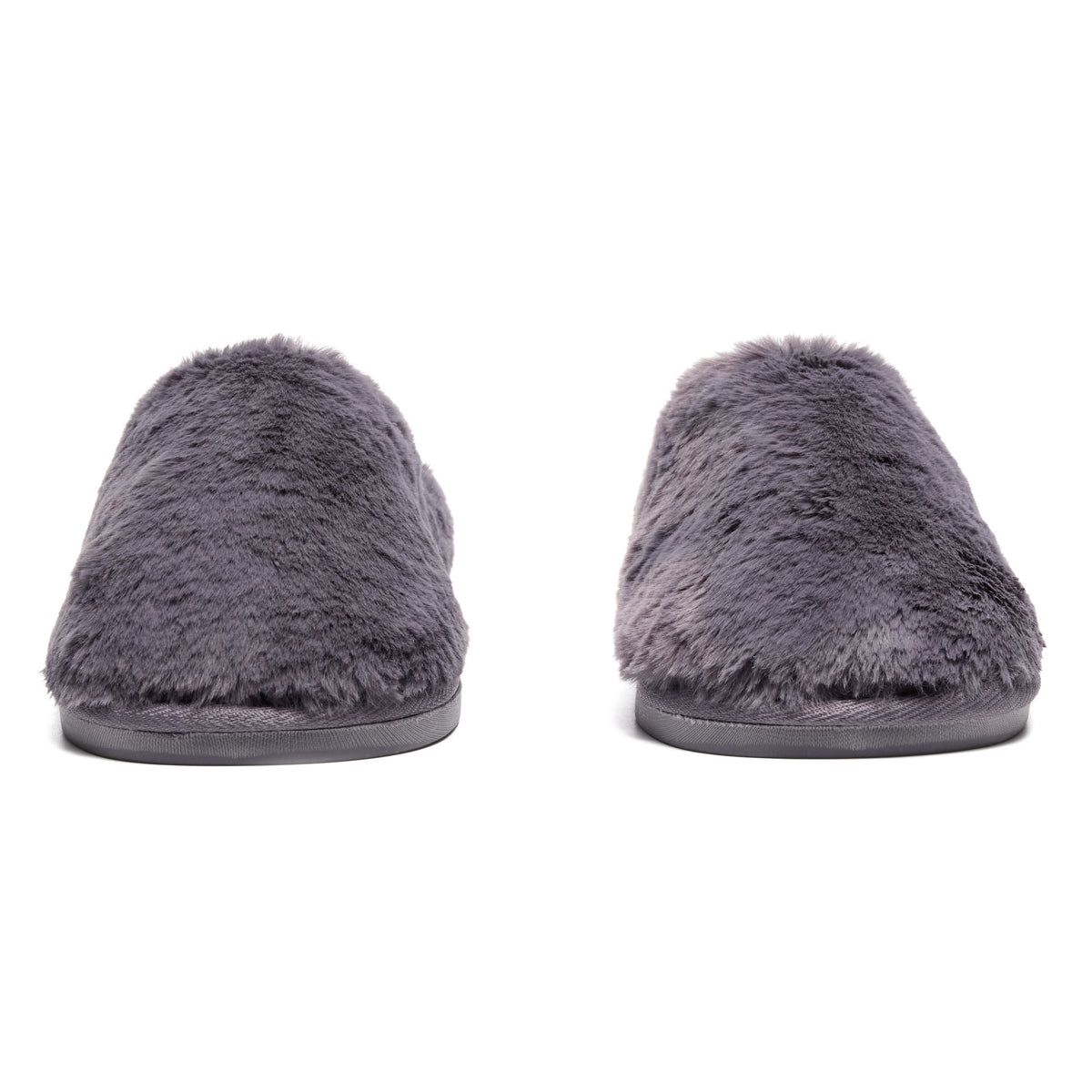 Ariana - 100% Recycled Faux Fur Mule Slipper - Ink – Bedroom Athletics