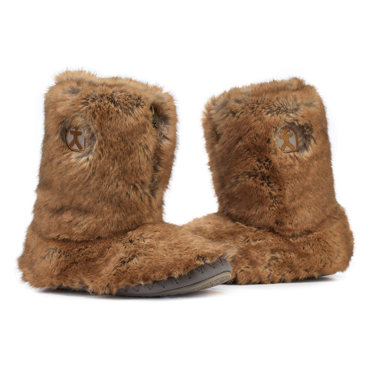 Cole - Short Luxury Faux Fur Boot - Weasel – Bedroom Athletics