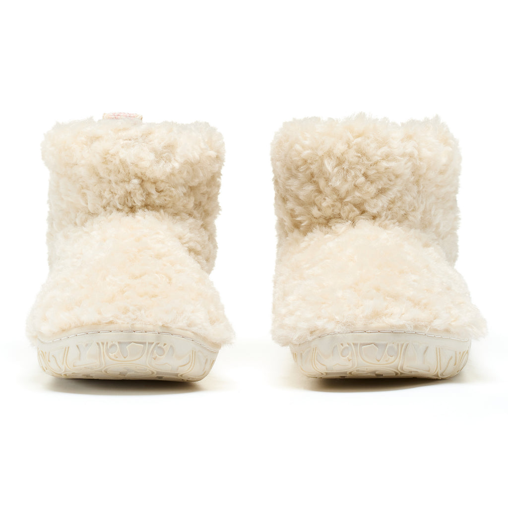 Lauren - Luxury Borg Fleece Short Slipper Boot - Cream – Bedroom Athletics
